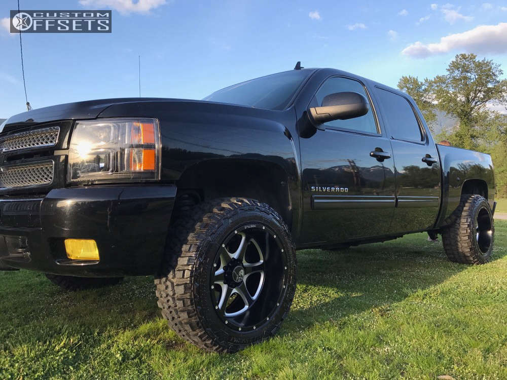 2012 Chevrolet Silverado 1500 with 20x12 -44 Hostile Exile and 33/12 ...
