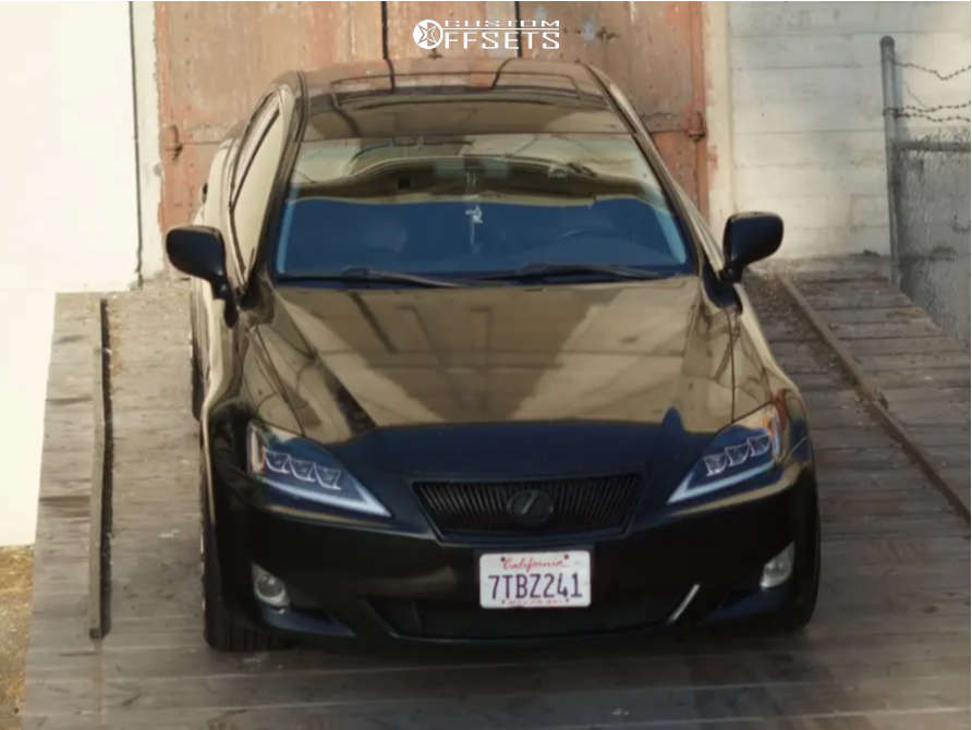 2007 Lexus IS250 with 18x9.5 38 AVID1 Av20 and 245/40R18 Delinte D7 ...