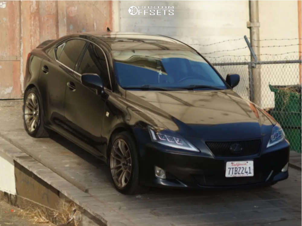 2007 Lexus IS250 with 18x9.5 38 AVID1 Av20 and 245/40R18 Delinte D7 ...