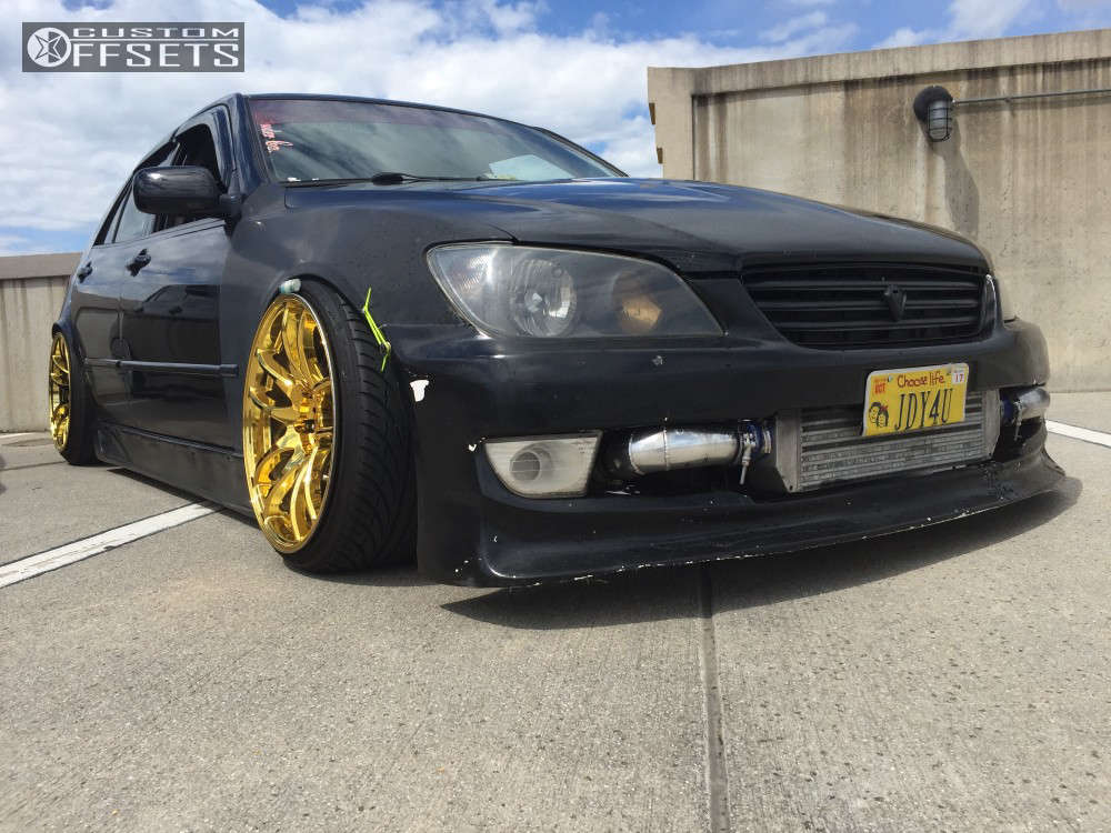 2003 Lexus IS300 with 18x9.5 12 Vordoven Forme 9 and 215/35R18 Delinte ...