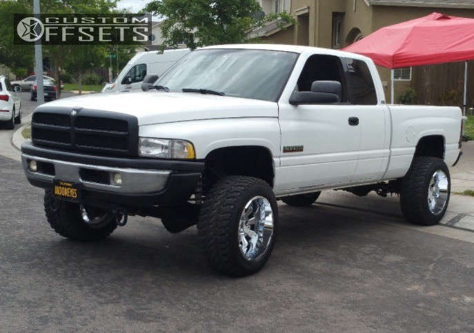2001 Dodge Ram 2500 with 20x12 -44 Hostile Hammered and 305/55R20 ...