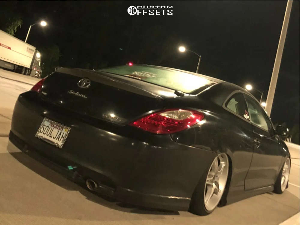 2005 Toyota Solara with 18x8.5 35 Advan AVS VS5 and 215/40R18 Delinte ...