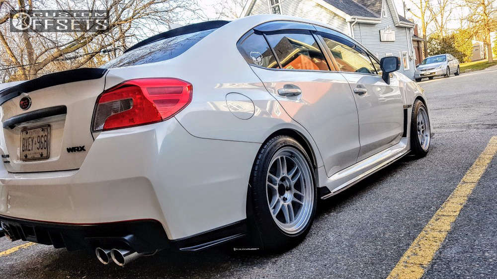 2015 Subaru WRX with 17x9 35 Enkei RPF1 and 235/45R17 Dunlop Sp Sport ...