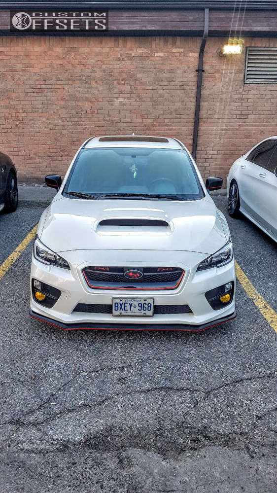 2015 Subaru WRX with 17x9 35 Enkei RPF1 and 235/45R17 Dunlop Sp Sport ...