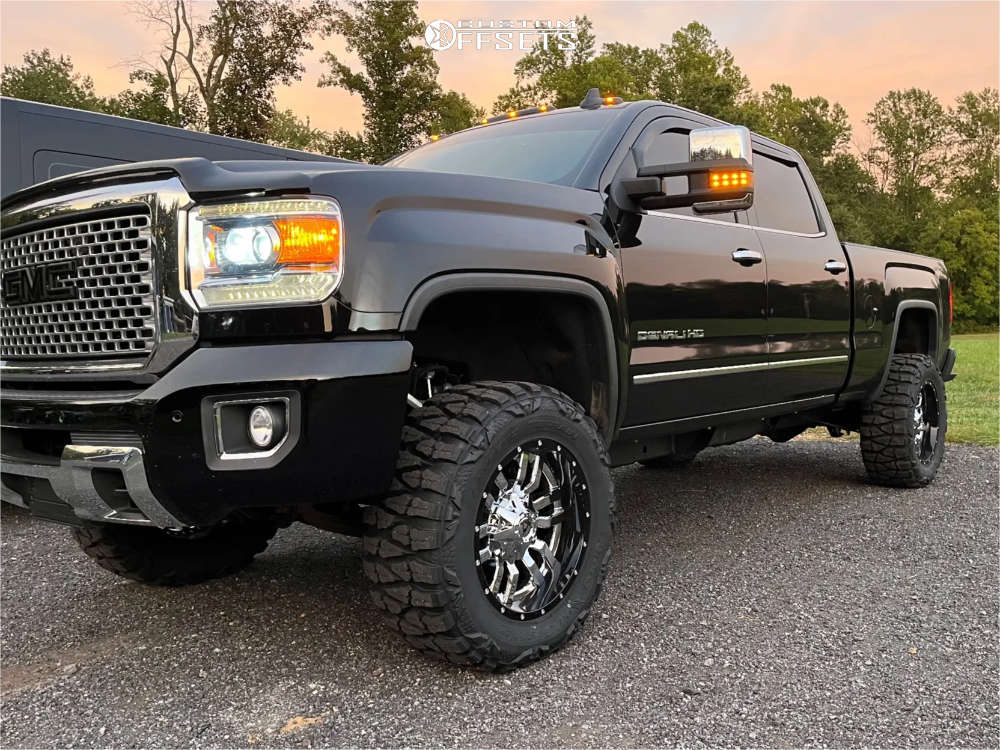 2015 GMC Sierra 2500 HD with 20x10 -18 Fuel Sledge D270 and 35/12.5R20 ...