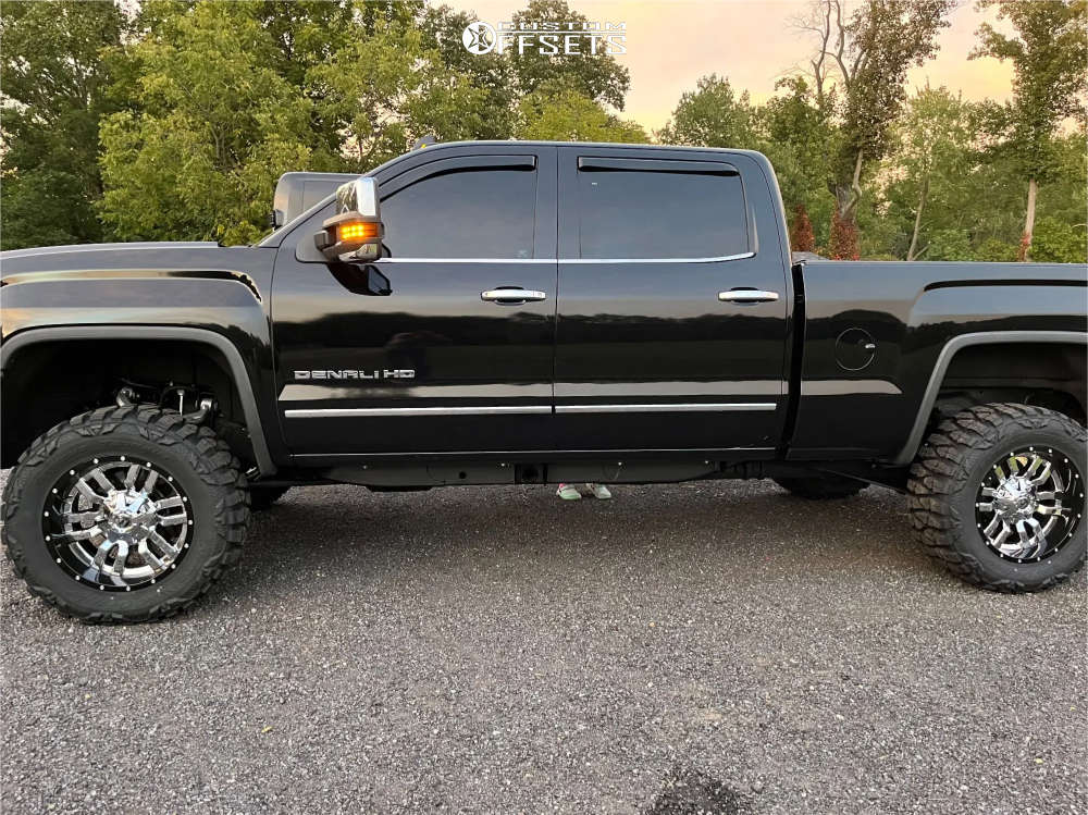 2015 GMC Sierra 2500 HD with 20x10 -18 Fuel Sledge D270 and 35/12.5R20 ...