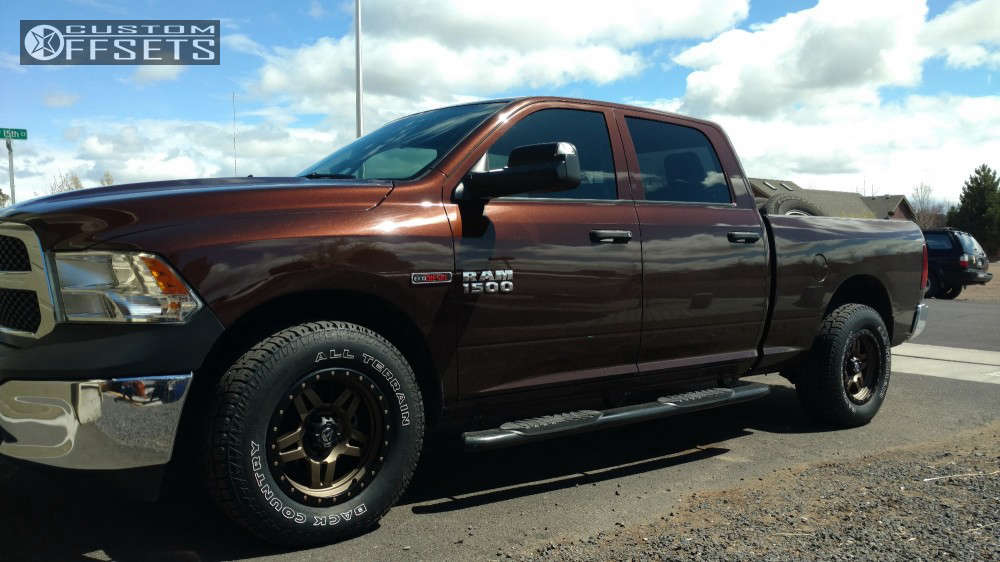 2015 Ram 1500 with 18x9 1 Fuel Anza and 285/65R18 Back Country A/T and ...