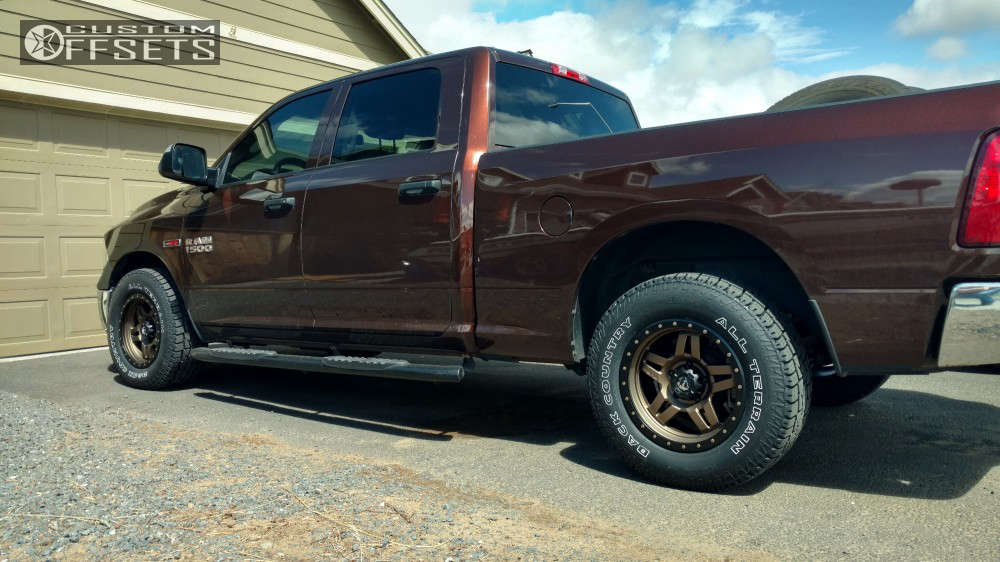 2015 Ram 1500 with 18x9 1 Fuel Anza and 285/65R18 Back Country A/T and ...
