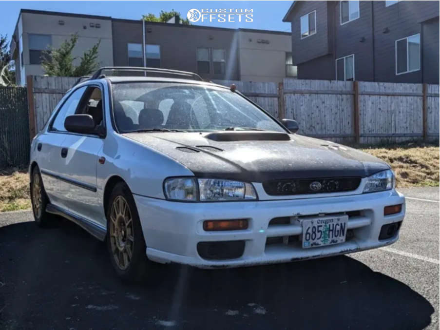 1999 Subaru Impreza with 16x7 50 Sparco Terra and 205/55R16 Mazama Luxury Touring and Lowering ...