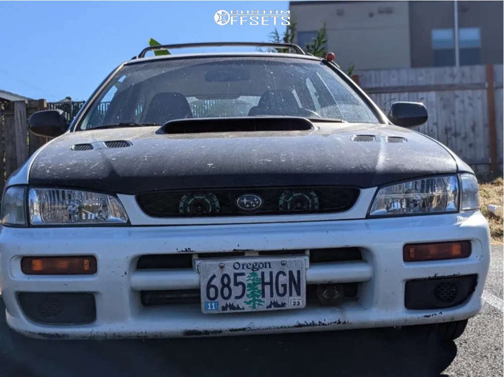 1999 Subaru Impreza with 16x7 50 Sparco Terra and 205/55R16 Mazama Luxury Touring and Lowering ...