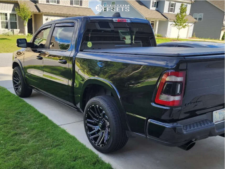 2019 Ram 1500 with 22x10 -19 TIS 554BM and 285/45R22 Goodyear Eagle ...