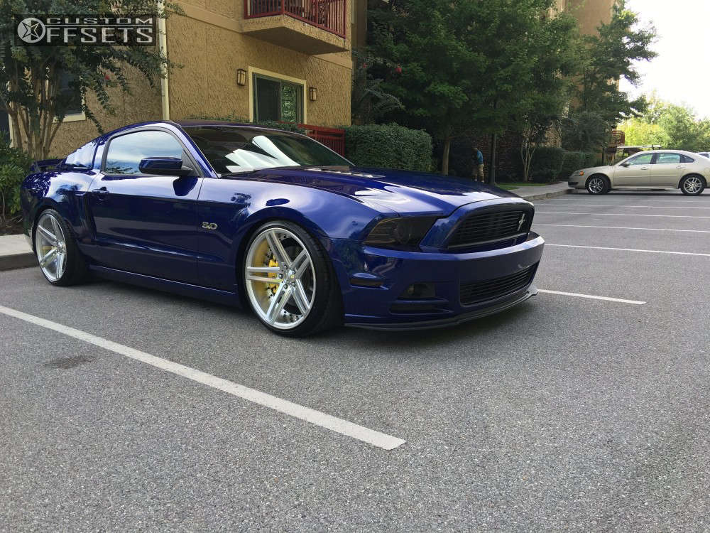 2014 Ford Mustang with 20x10 42 Axe EX20 and 275/30R20 Delinte D7 ...