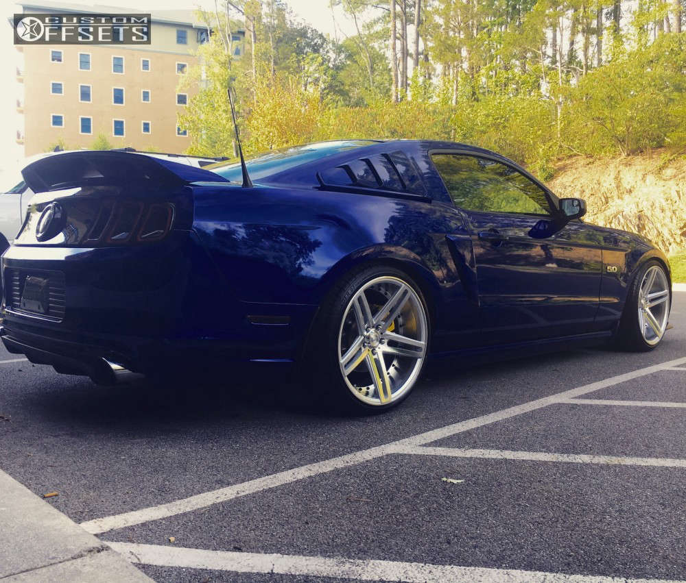 2014 Ford Mustang with 20x10 42 Axe EX20 and 275/30R20 Delinte D7 ...