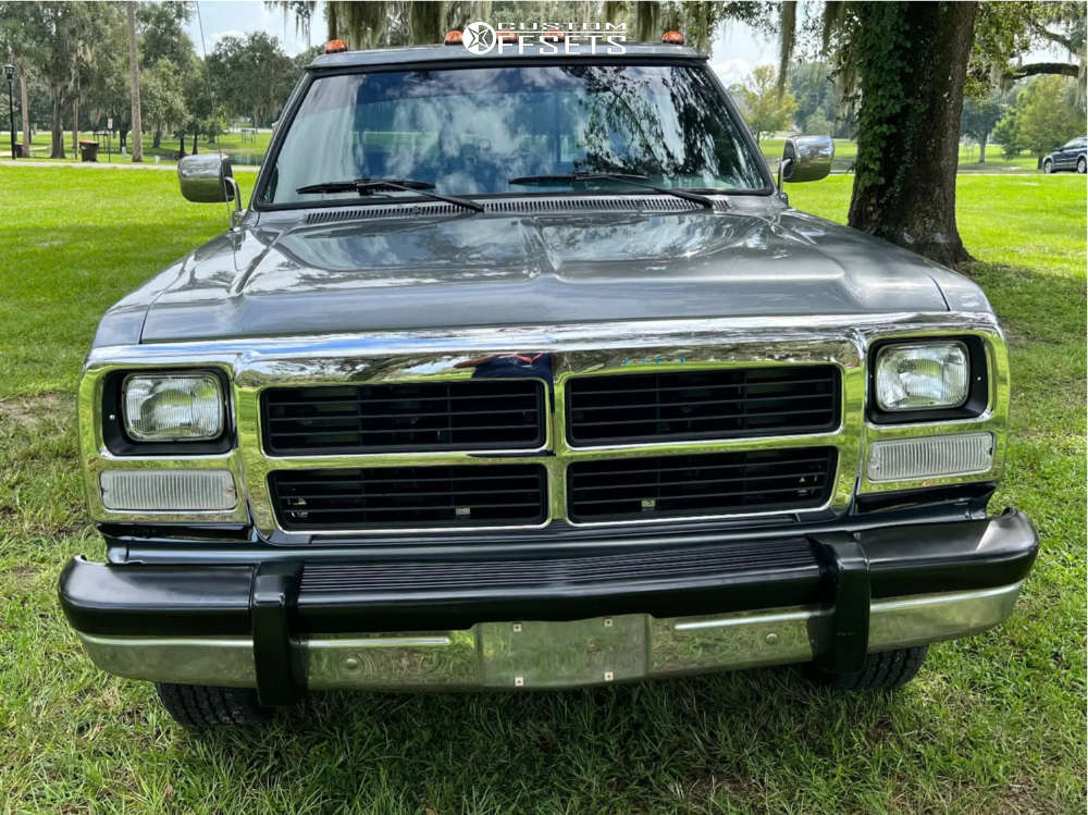 1993 Dodge W150 with 16x8 0 Vision Flow and 265/75R16 Goodyear Wrangler ...