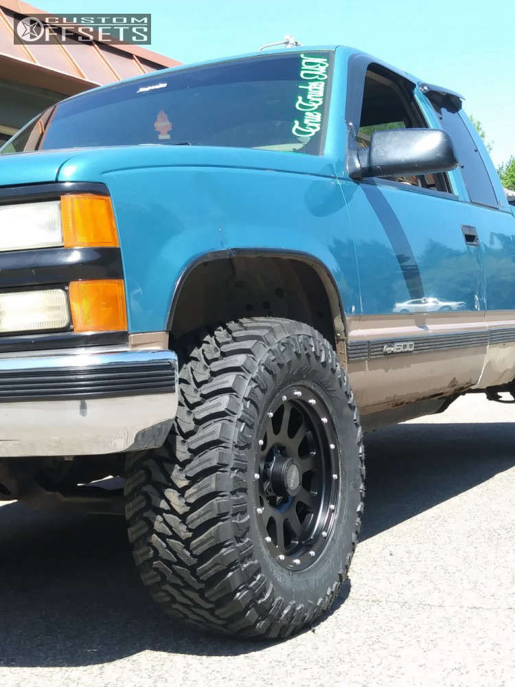 1998 Chevrolet K1500 with 17x9 -12 MB Wheels 352 and 33/12.5R17 Atturo ...
