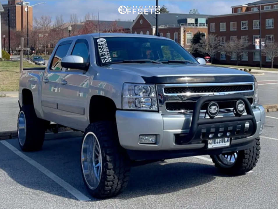 2013 Chevrolet Silverado 1500 with 24x12 -44 Axe Offroad Hades and 35/ ...
