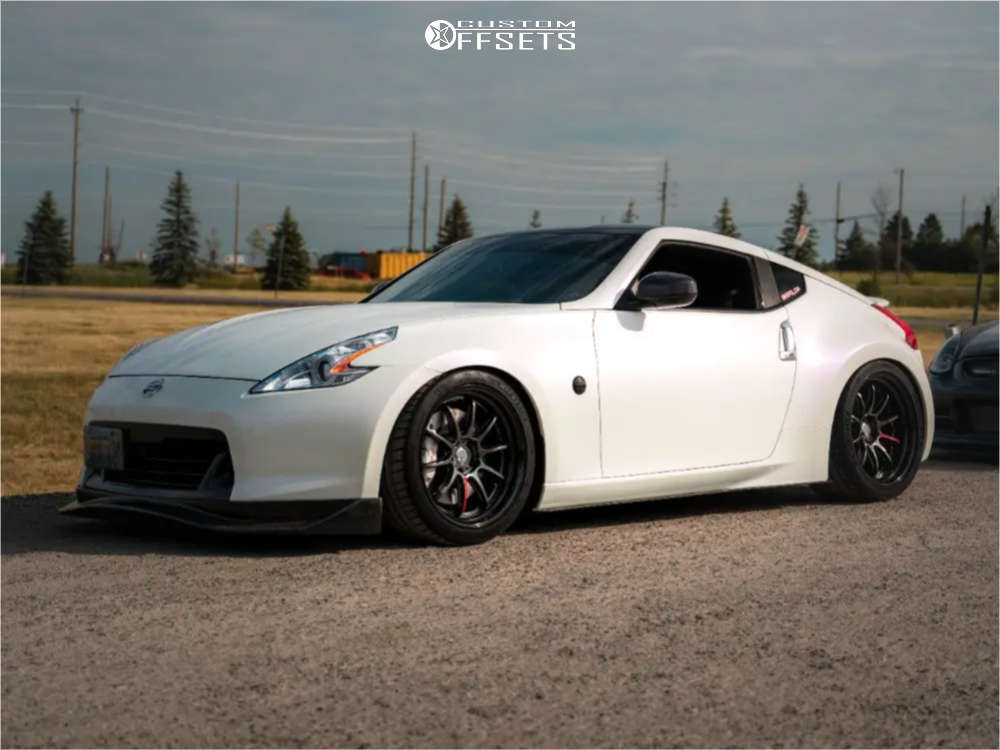 2011 Nissan 370Z with 19x9.5 23 Work Zr10 and 265/35R19 Michelin Pilot ...