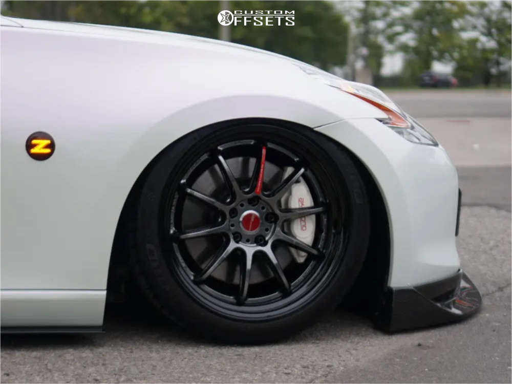 2011 Nissan 370Z with 19x9.5 23 Work Zr10 and 265/35R19 Michelin Pilot ...