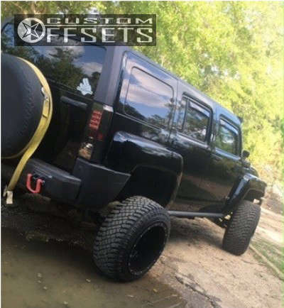 2007 Hummer H3 with 20x14 -76 Fuel Hostage and 33/12.5R20 Atturo Trail ...