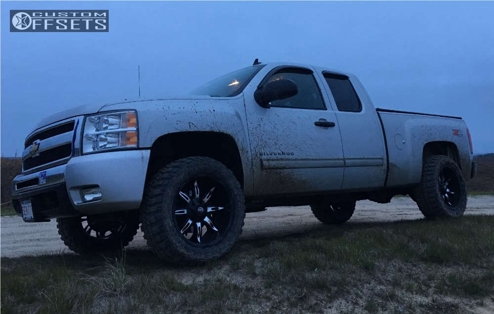 2011 Chevrolet Silverado 1500 with 20x9 -12 Vision Manic and 33/12.5R20 ...