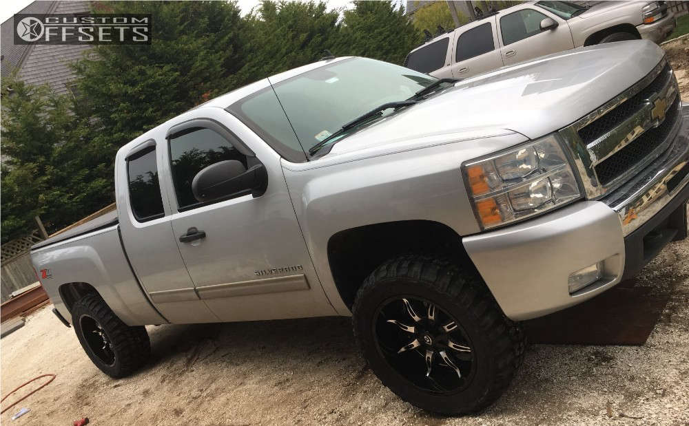 2011 Chevrolet Silverado 1500 with 20x9 -12 Vision Manic and 33/12.5R20 ...