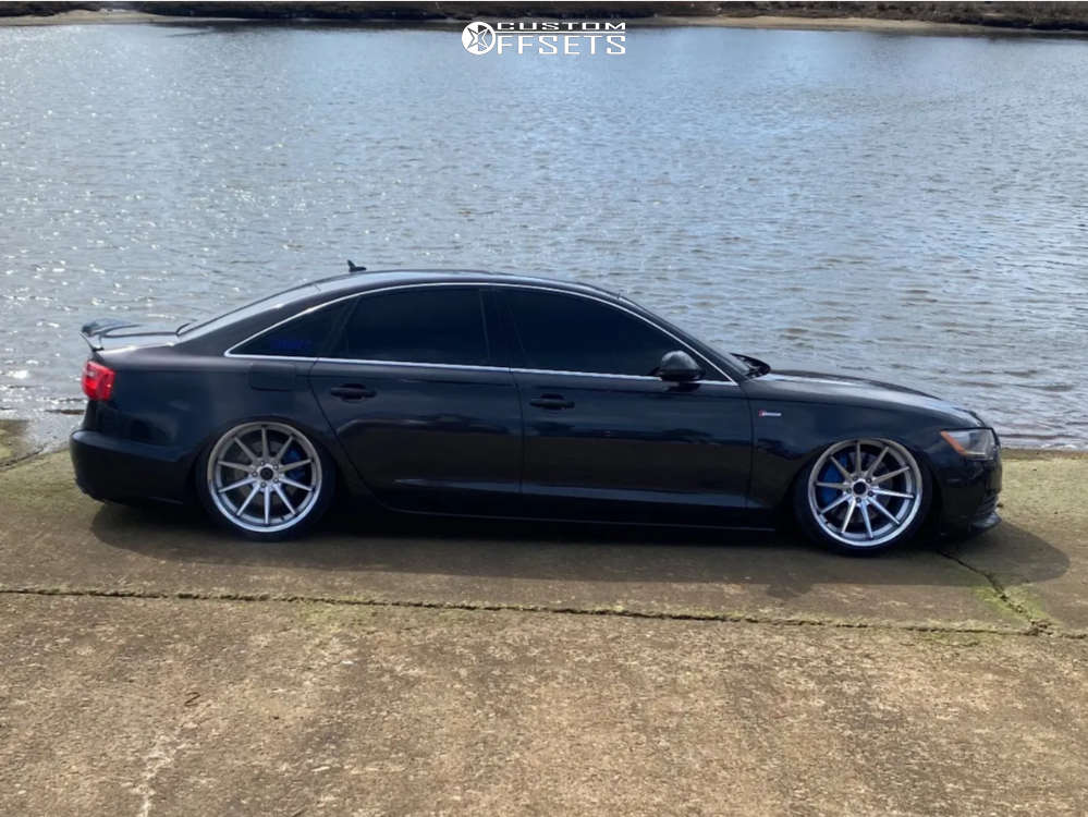 2012 Audi A6 Quattro with 20x10.5 38 Ferrada FR4 and 275/30R20 Continental Extremecontact Dws06 ...