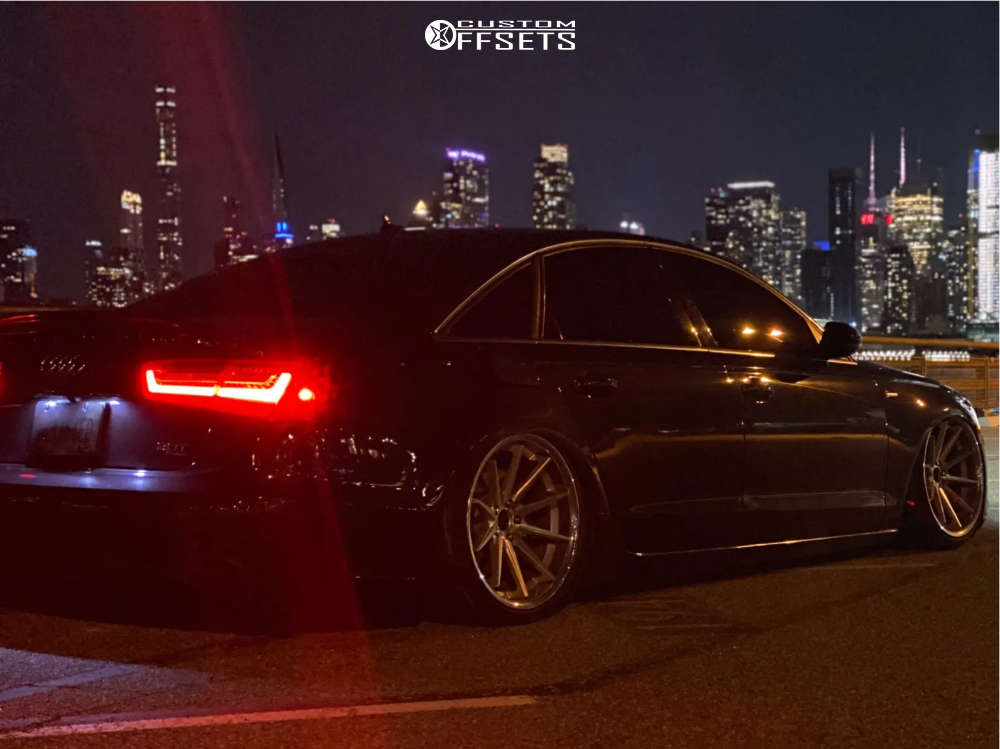 2012 Audi A6 Quattro with 20x10.5 38 Ferrada FR4 and 275/30R20 Continental Extremecontact Dws06 ...