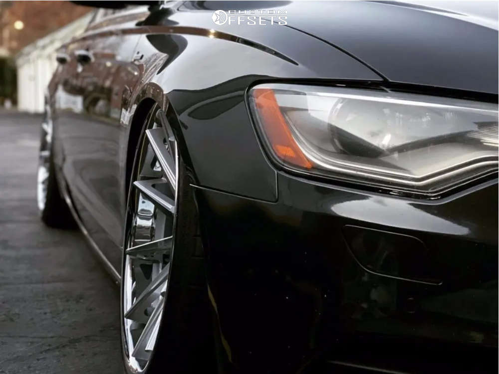 2012 Audi A6 Quattro with 20x10.5 38 Ferrada FR4 and 275/30R20 Continental Extremecontact Dws06 ...