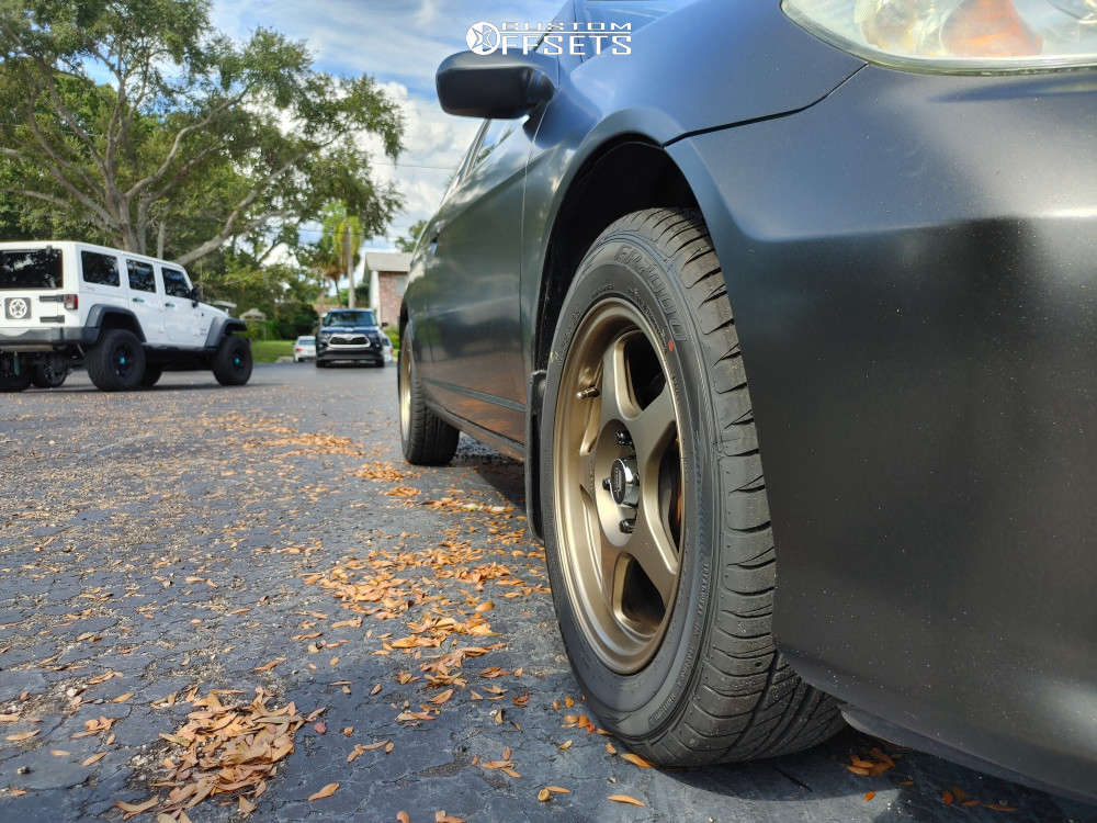 2004 Honda Civic with 15x6.5 35 MST Mt29 and 195/60R15 Ohtsu Fp7000 and ...