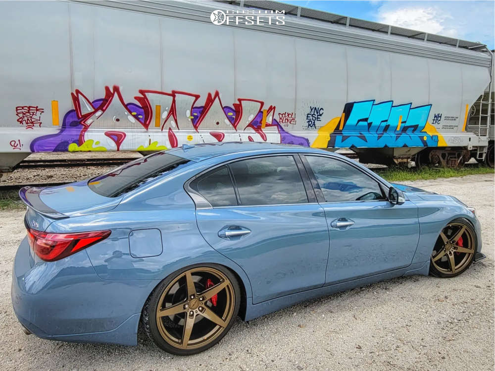 2021 INFINITI Q50 with 20x9.5 32 Velgen Classic5 V2 and 255/35R20 ...