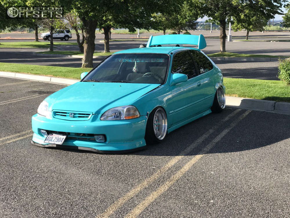 1998 Honda Civic Wheel Offset Tucked Coilovers | 239841 | Custom Offsets