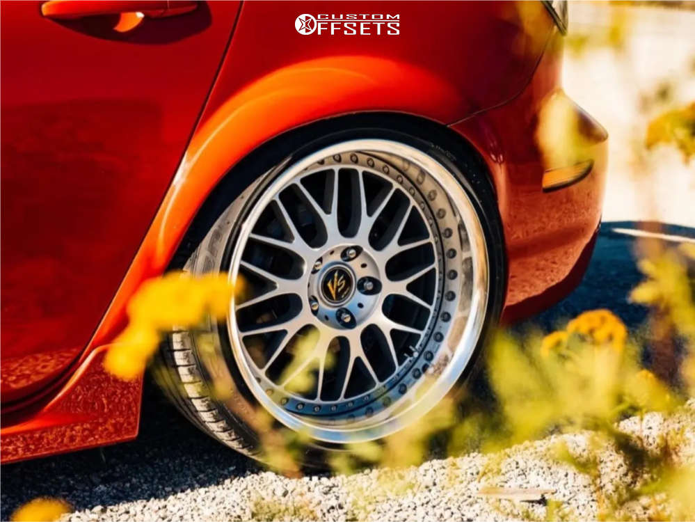 2007 Mazda 3 with 18x9.5 15 Work Vs Xx and 225/40R18 Falken Azenis ...