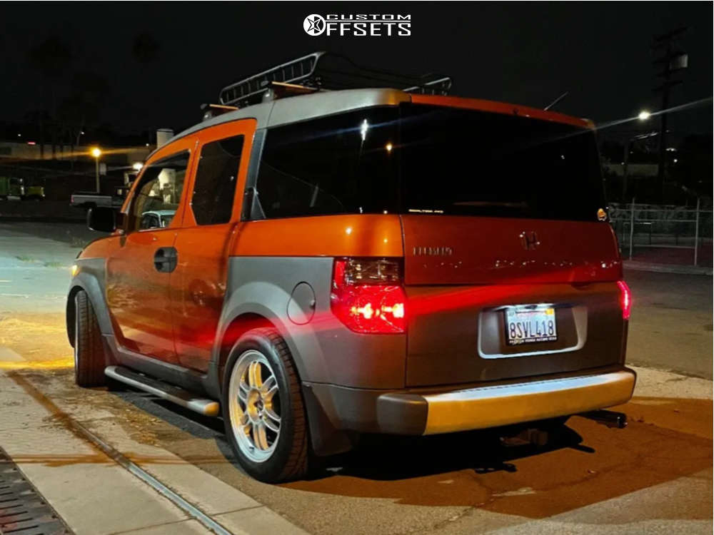 2003 Honda Element with 18x8 35 Enkei Rpf1 and 235/50R18 Continental Extremecontact Dws06 Plus ...