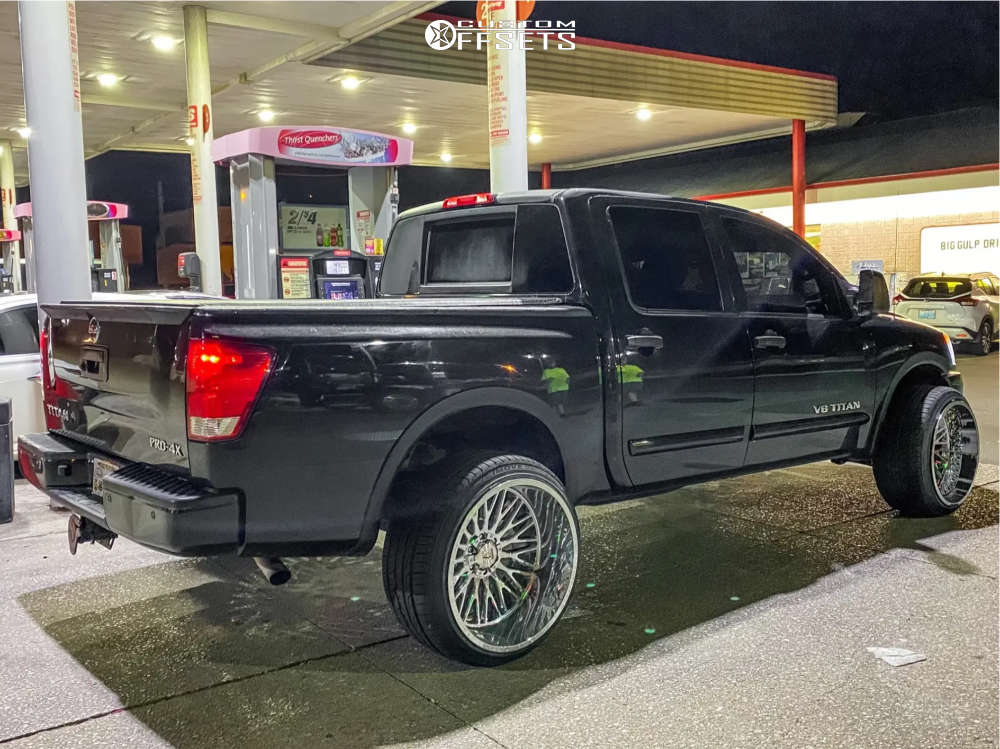 2013 Nissan Titan with 24x14 -76 Axe Offroad Kratos and 305/40R24 ...