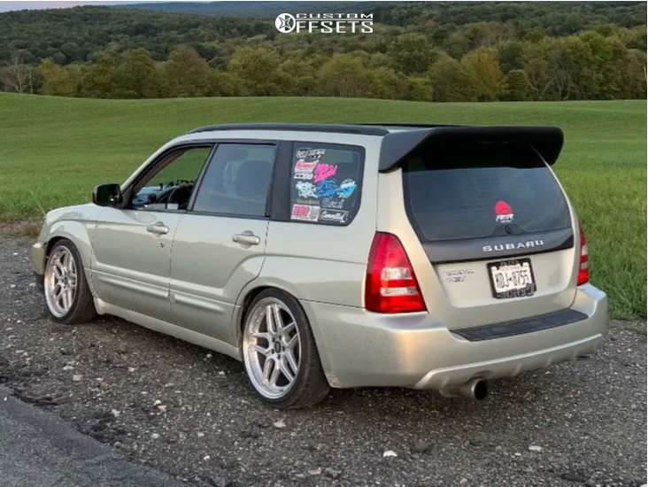 2005 Subaru Forester with 18x9.5 35 ESR Cs15 and 205/40R18 Achilles Atr ...