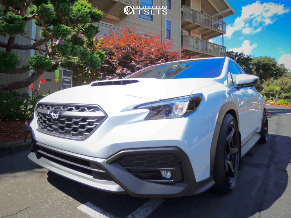 2022 Subaru WRX with 18x9.5 38 Enkei Ts-5 and 255/40R18 Dunlop Sp Sport ...