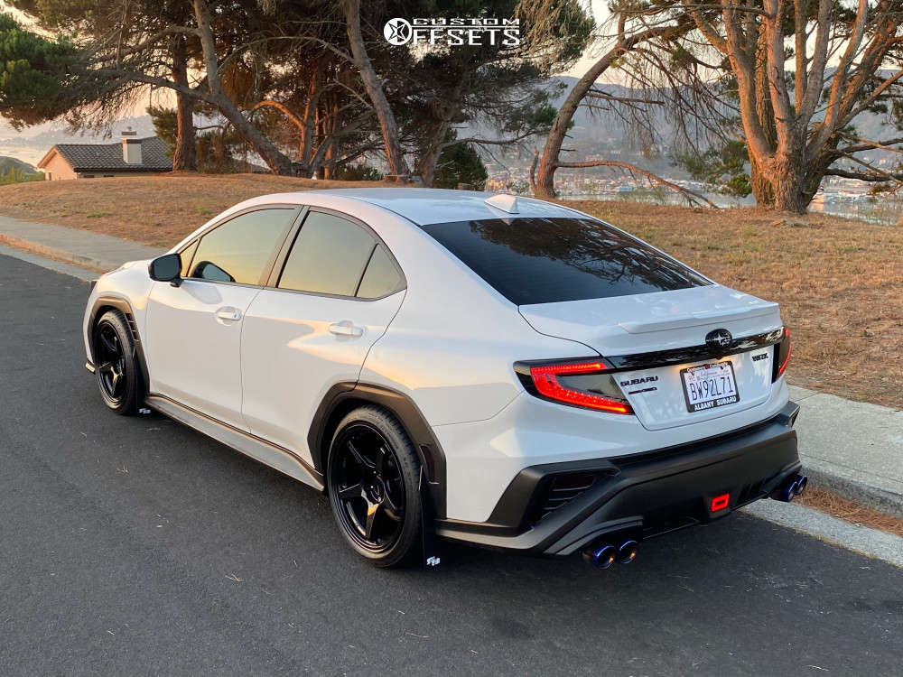 2022 Subaru WRX with 18x9.5 38 Enkei Ts-5 and 255/40R18 Dunlop Sp Sport ...