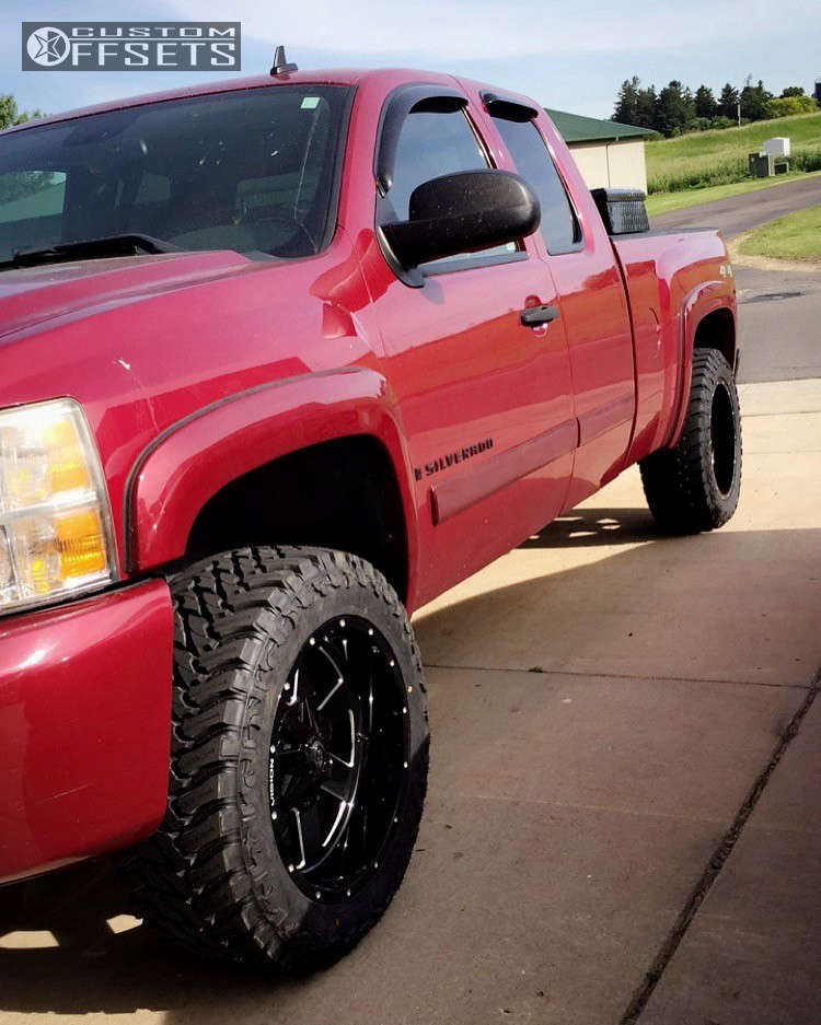 2007 Chevrolet Silverado 1500 with 20x10 -25 Vision ARC and 33/12.5R20 ...