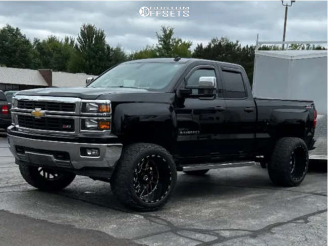 2014 Chevrolet Silverado 1500 with 22x14 -76 TIS 544BM and 325/50R22 AMP Mud Terrain Attack Mt A ...