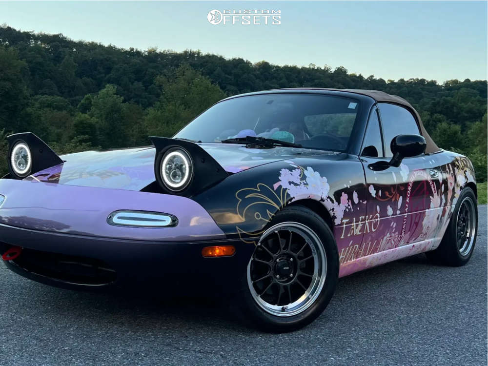 1996 Mazda Miata with 15x7.5 35 Konig Hypergram and 205/50R15 Nitto ...