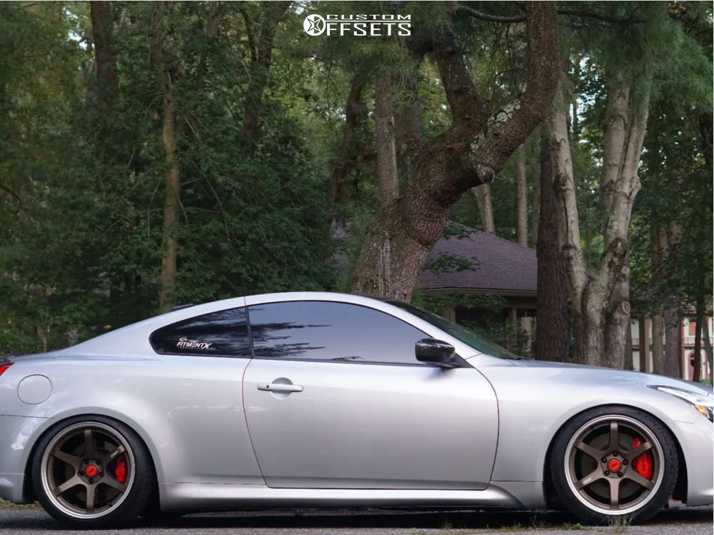 2013 INFINITI G37 with 19x9.5 22 ESR Ap6 and 235/40R19 Continental ...
