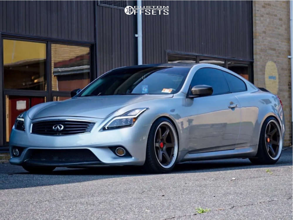 2013 INFINITI G37 with 19x9.5 22 ESR Ap6 and 235/40R19 Continental ...