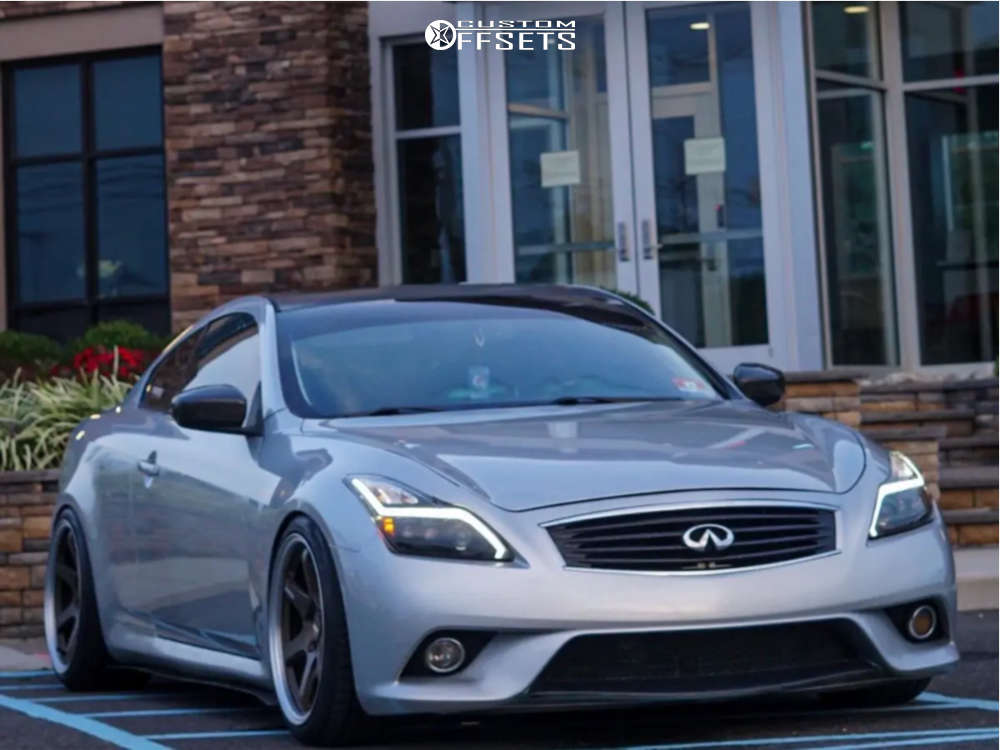 2013 INFINITI G37 with 19x9.5 22 ESR Ap6 and 235/40R19 Continental ...
