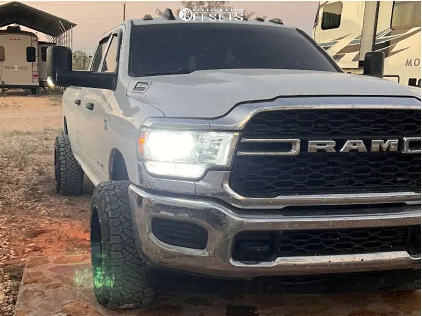 2020 Ram 3500 with 20x12 -51 Vision Rocker and 33/12.5R20 Nitto Ridge ...
