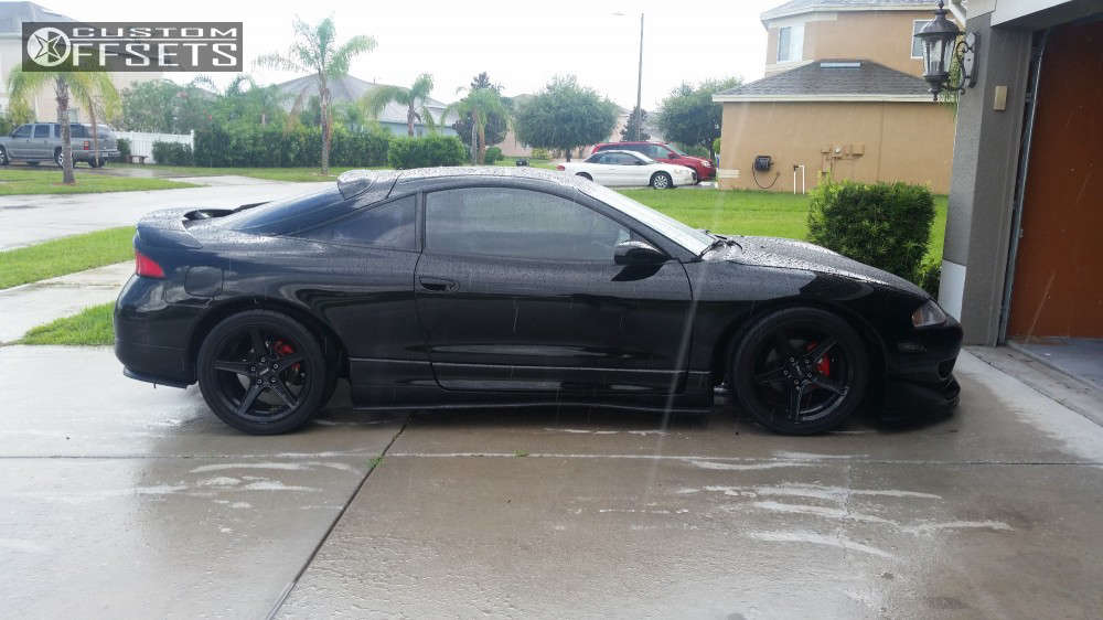 1995 Mitsubishi Eclipse with 17x8.5 20 American Muscle and 255/45R17 ...
