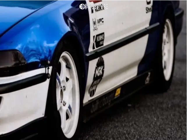 1990 Acura Integra with 15x7 35 Volk Te37 Sonic and 205/50R15 Kumho ...