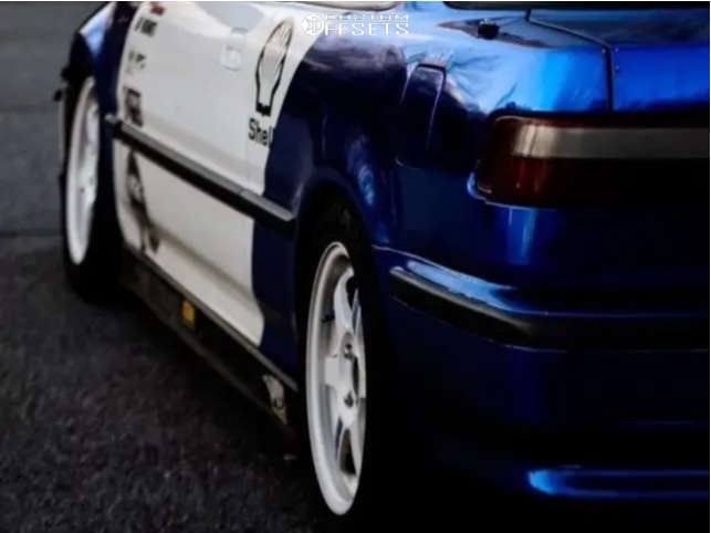 1990 Acura Integra with 15x7 35 Volk Te37 Sonic and 205/50R15 Kumho ...