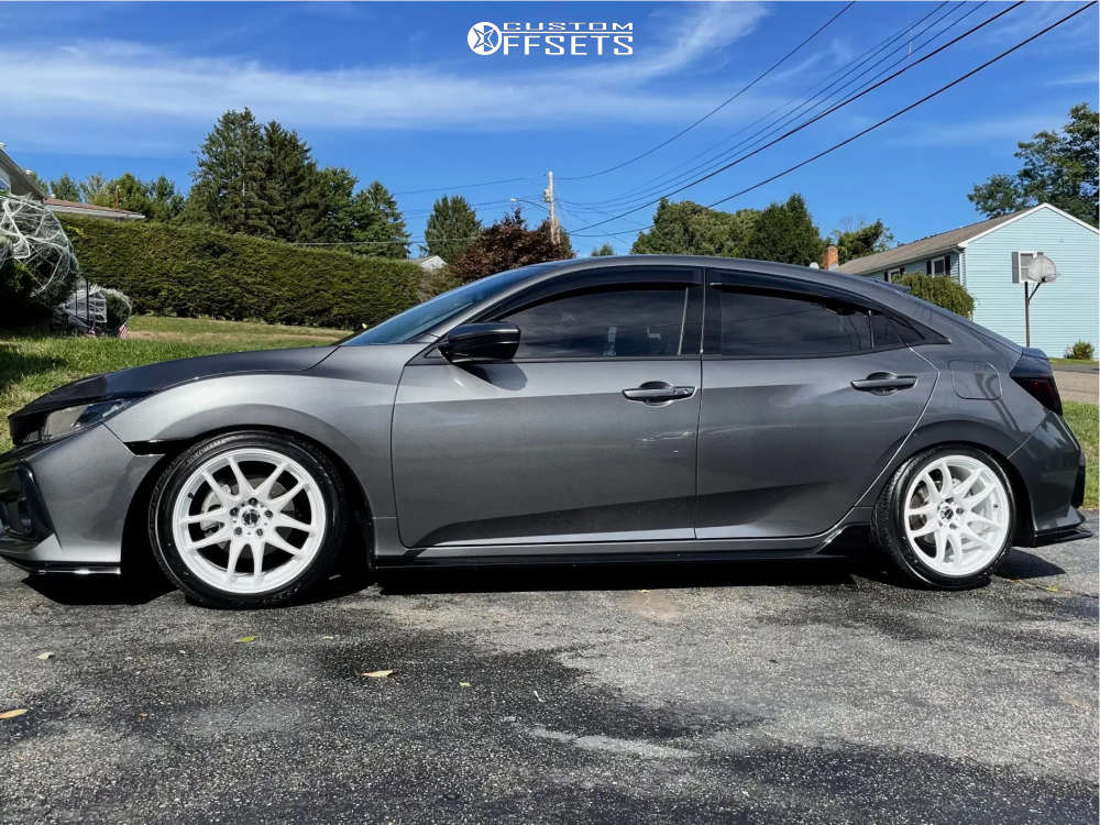 2021 Honda Civic with 17x9 38 Work Emotion Cr Kiwami and 225/45R17 ...