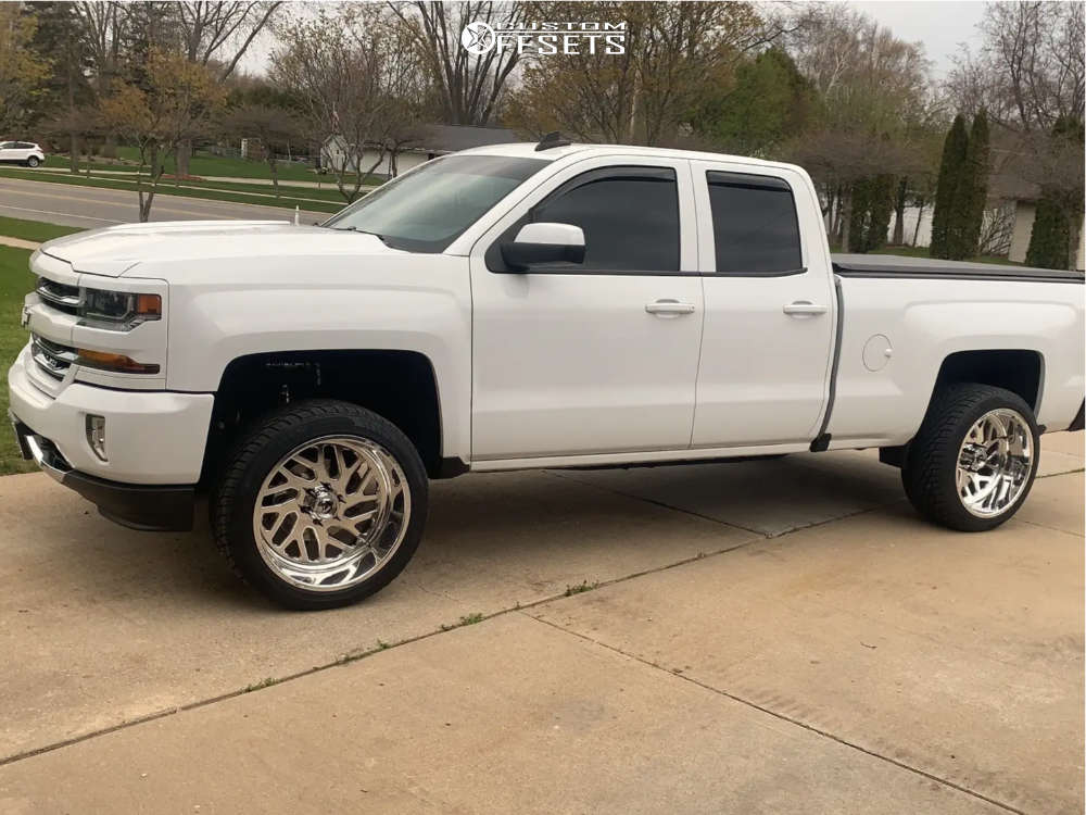 2017 Chevrolet Silverado 1500 with 22x12 -51 Fuel Forged Ff29 and 305 ...