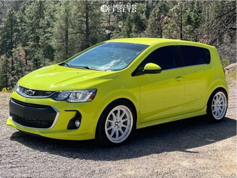 2019 Chevrolet Sonic with 18x8.5 30 ESR Cs12 and 235/40R18 Vercelli ...